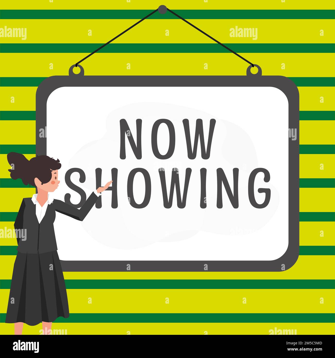 Text caption presenting Now Showing. Conceptual photo opportunity for ...