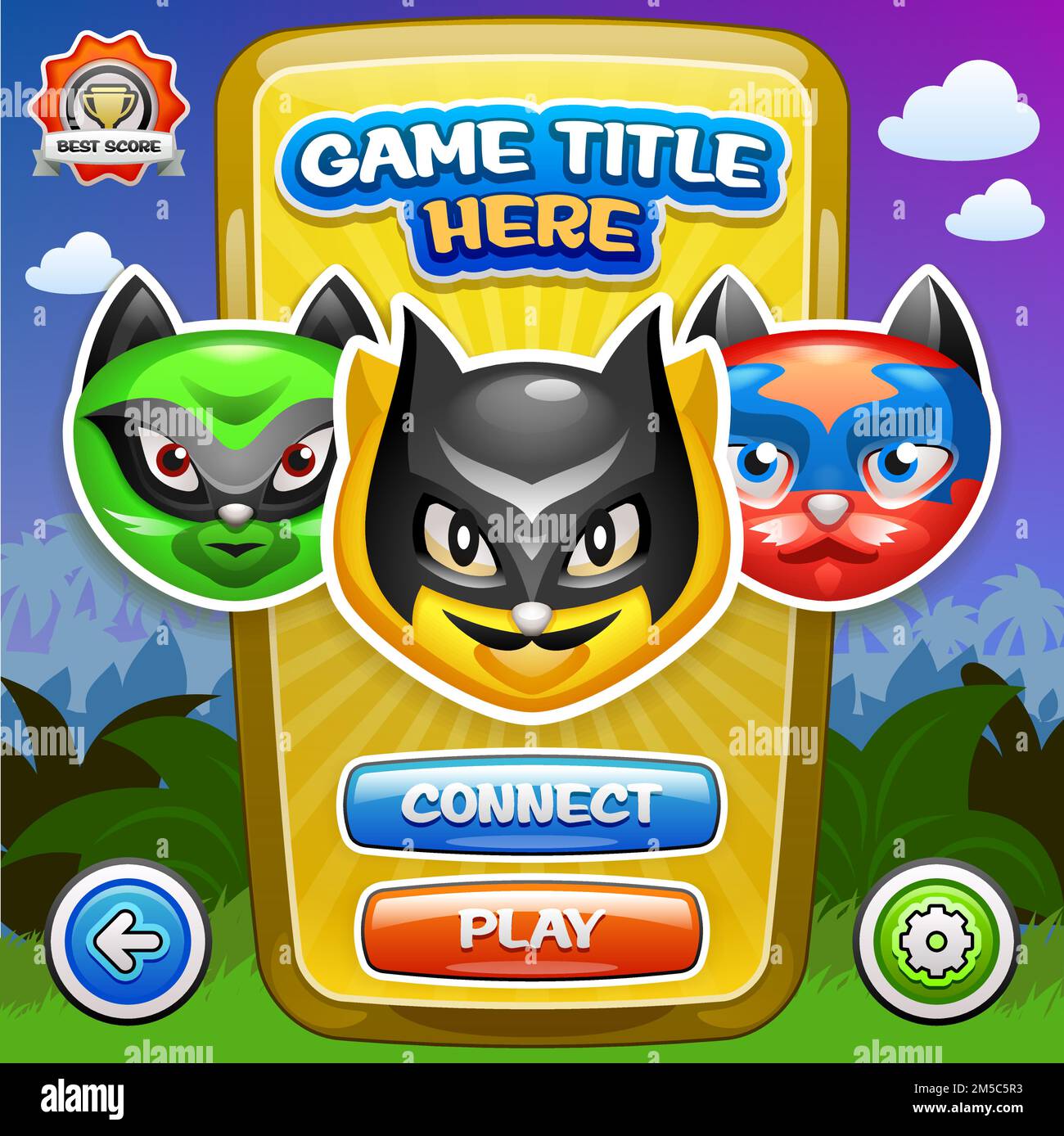 Game Ui Main Menu Vector Eps 10 Stock Vector Image And Art Alamy