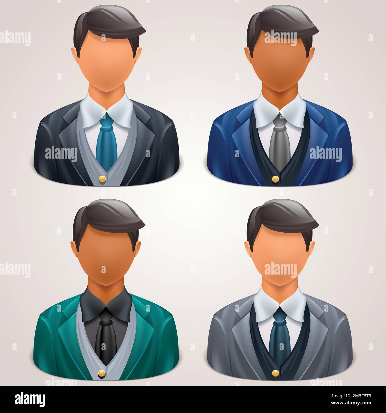 Business & Office People - Avatars and User Icons Stock Vector Image ...