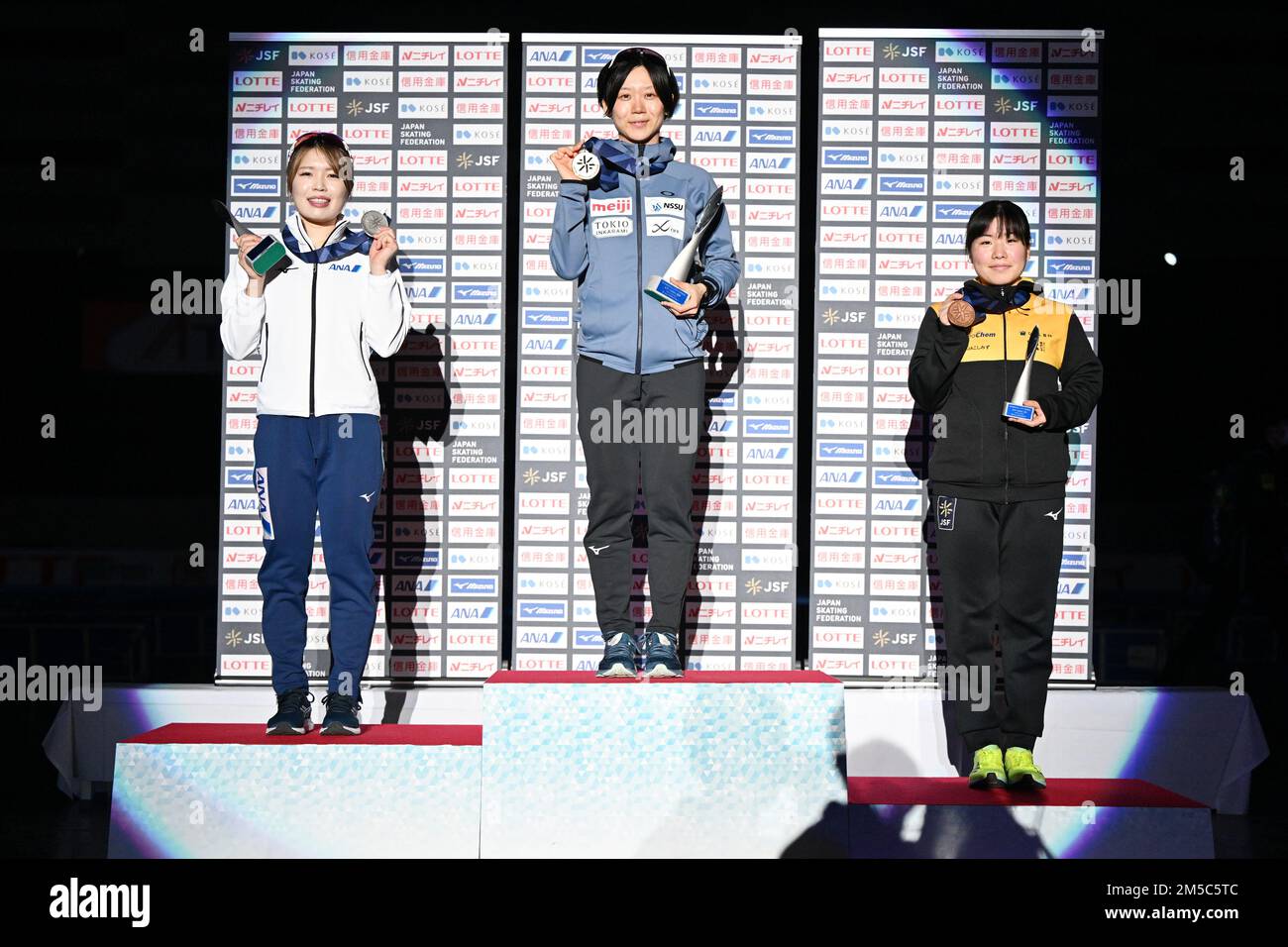 Aomori, Japan. Credit: MATSUO. 28th Dec, 2022. (L-R) Ayano Sato, Miho Takagi, Rin Kosaka Speed ...