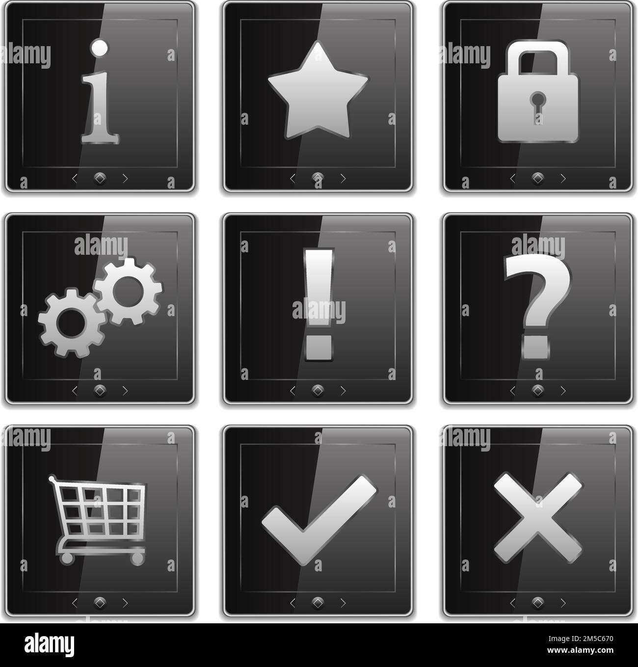 Set of Tablet PCs with Icons, vector eps10 illustration Stock Vector ...