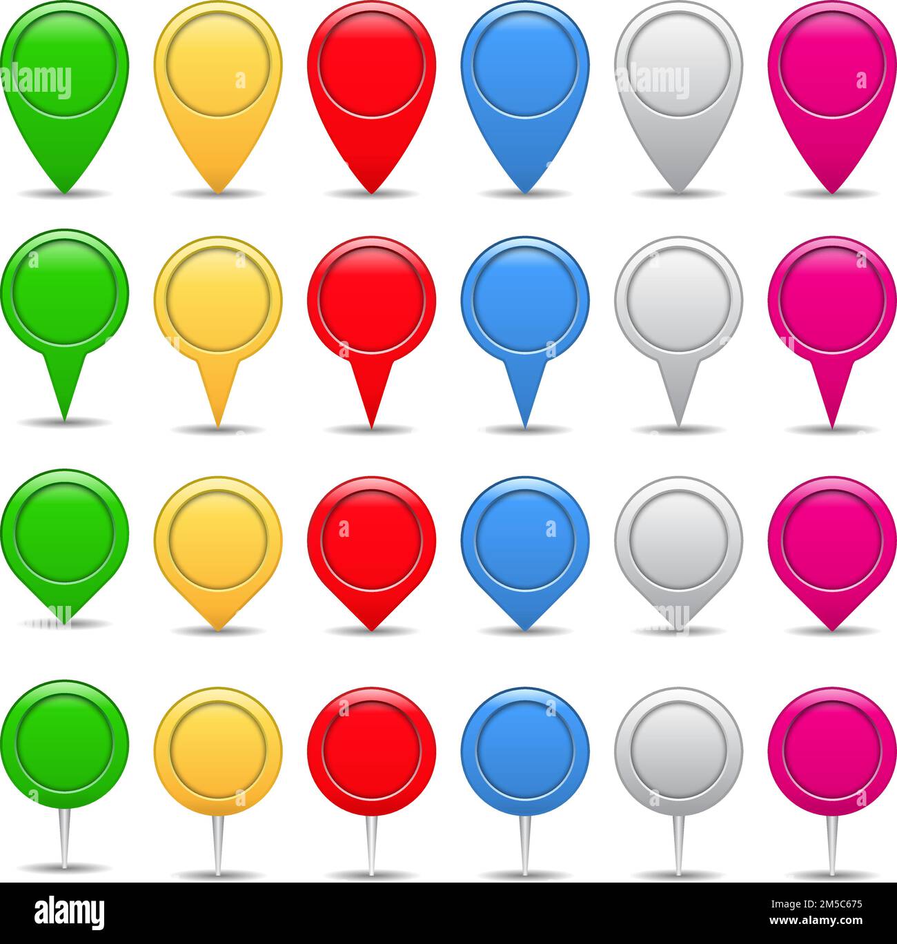 Set of map markers, vector eps10 illustration Stock Vector Image & Art ...