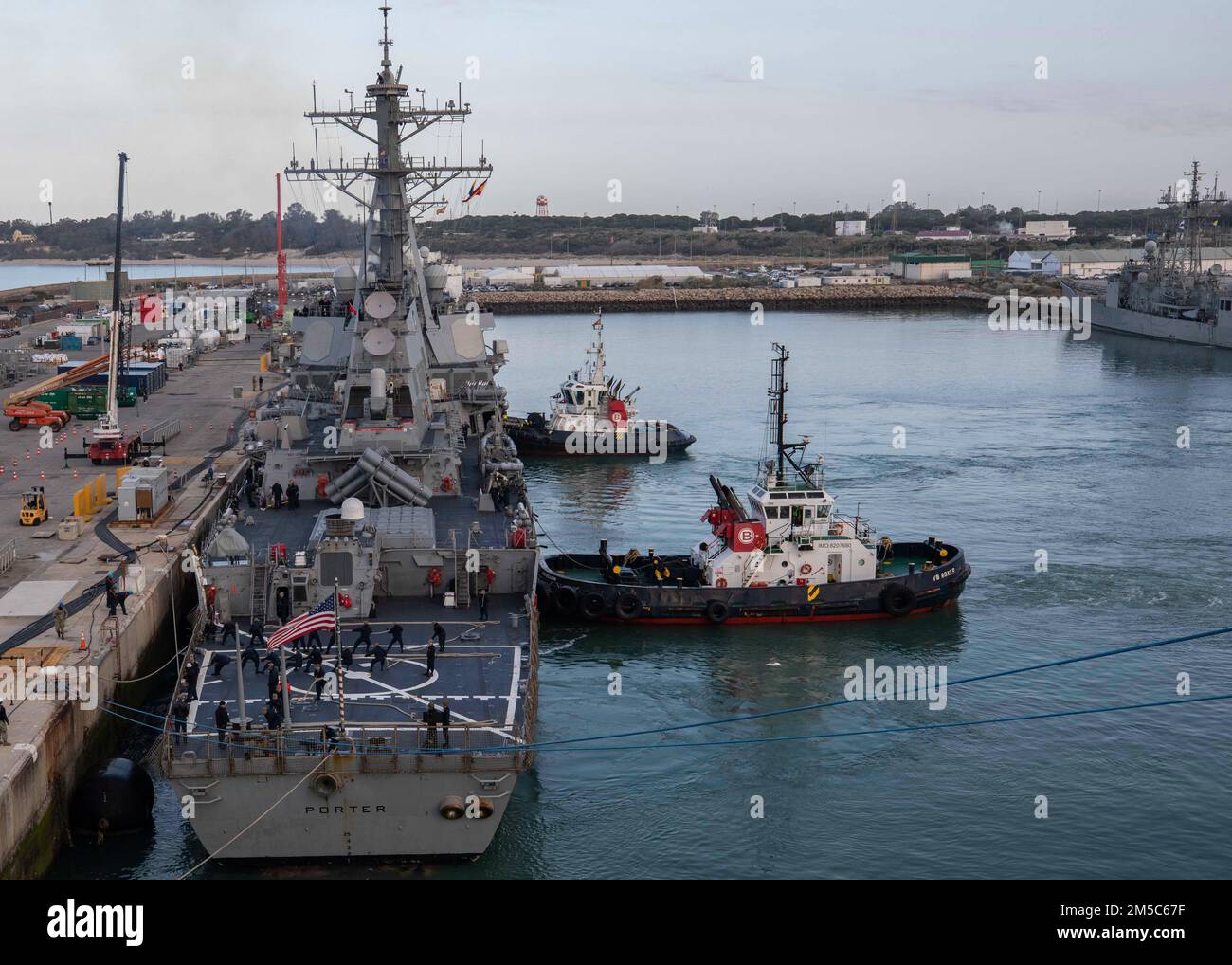 220228-N-TI693-1074 NAVAL STATION ROTA, Spain (Feb. 28, 2022) Sailors ...