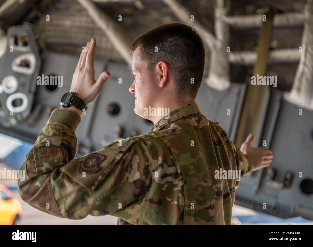 U.S. Air Force Senior Airman Michael McDougall, 8th Airlift Squadron ...