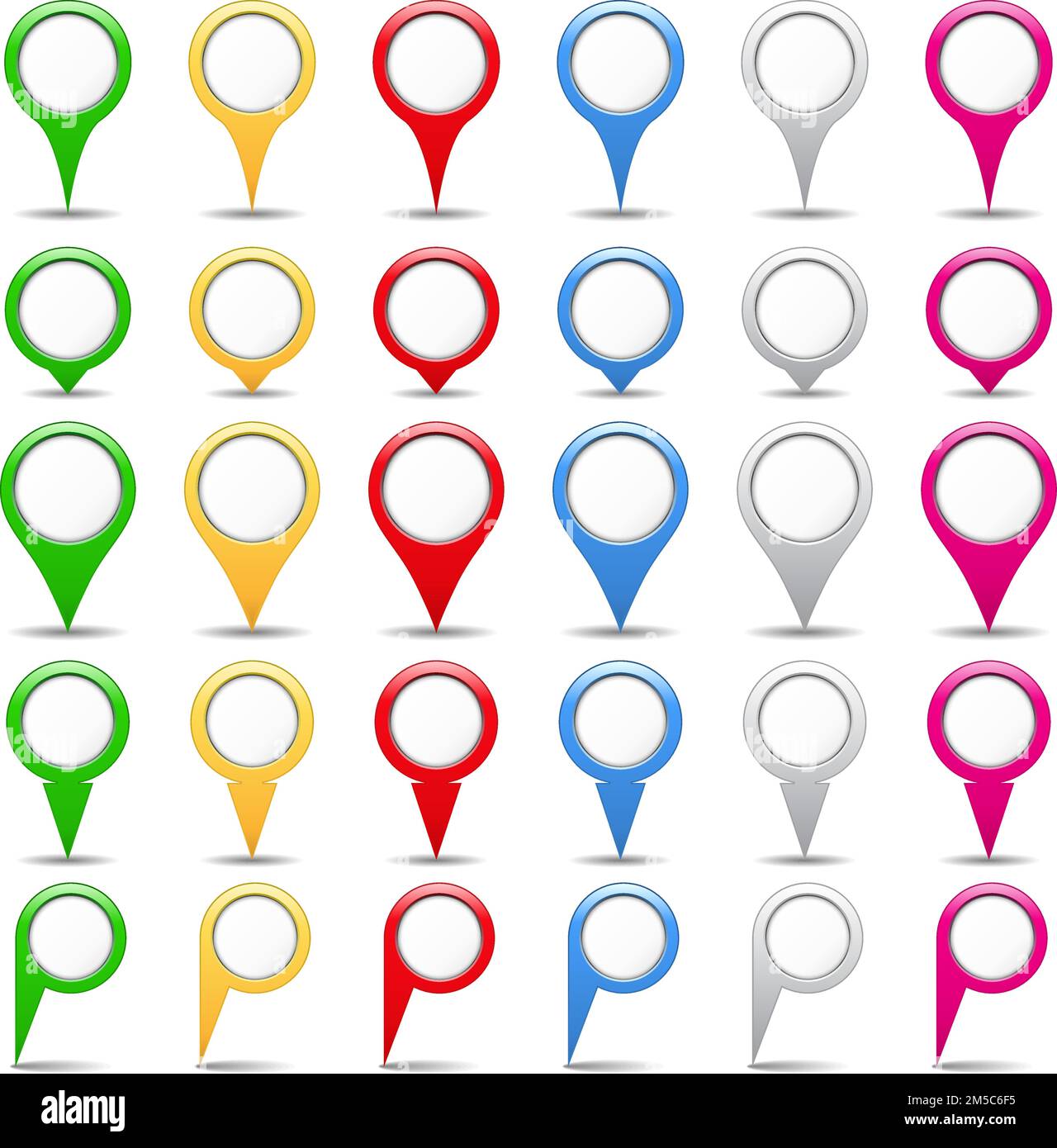 Set Of Map Pins Vector Eps10 Illustration Stock Vector Image And Art Alamy