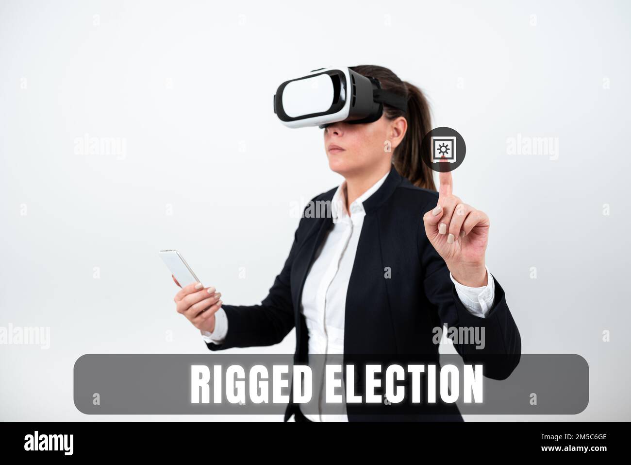 Text caption presenting Rigged Election. Conceptual photo Manage ...