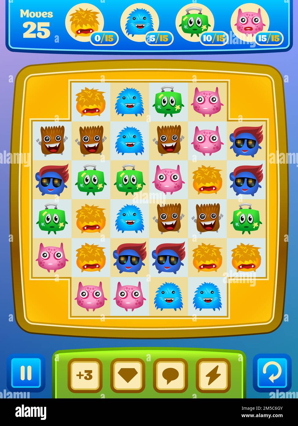 Game UI. Game background design. Gameplay screen. Vector eps 10 Stock ...