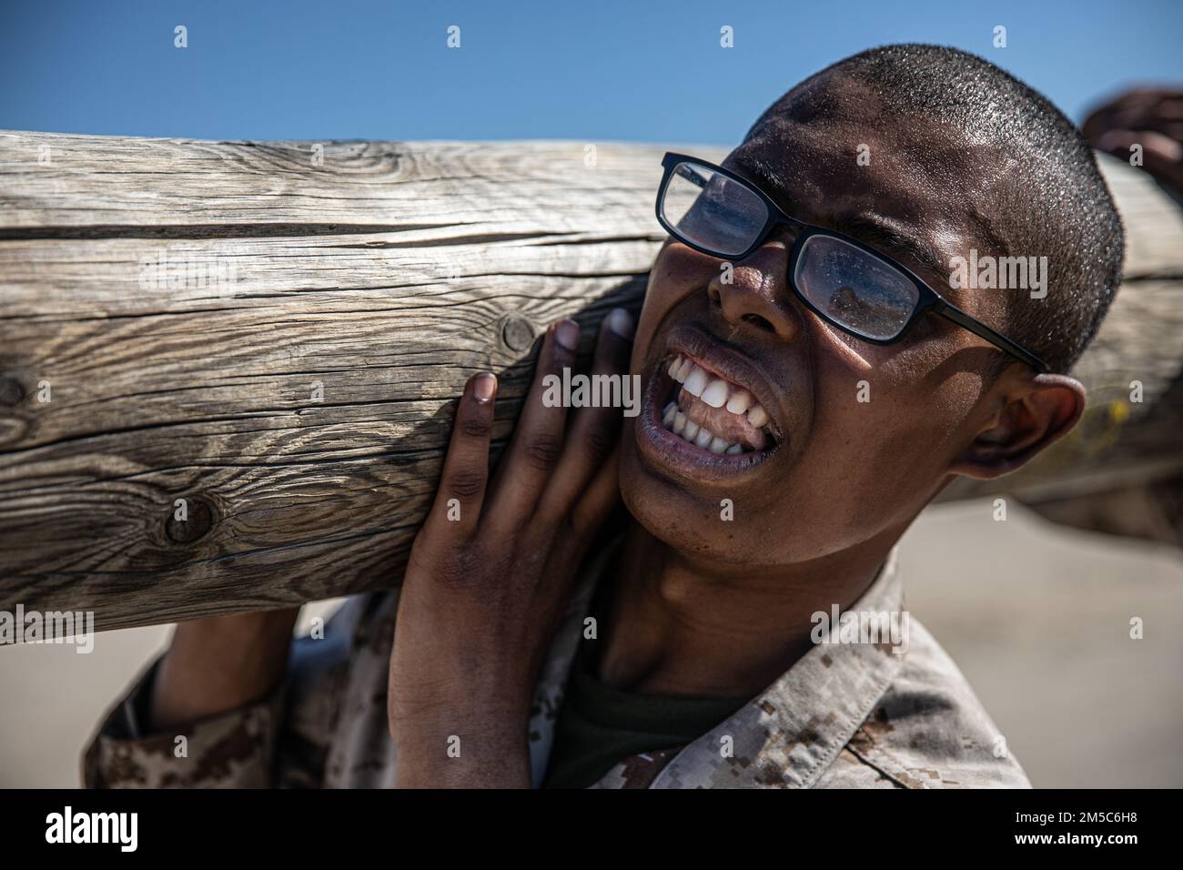 U.S. Marine Corps Recruit Reeshav Fabre with Mike Company, 3rd Recruit ...