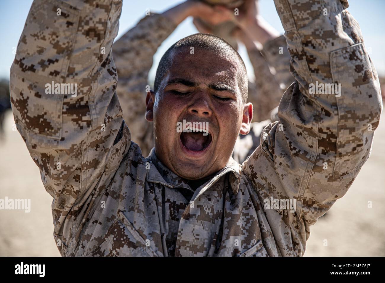 U.S. Marine Corps Recruit Aaron Garcia with Mike Company, 3rd Recruit ...