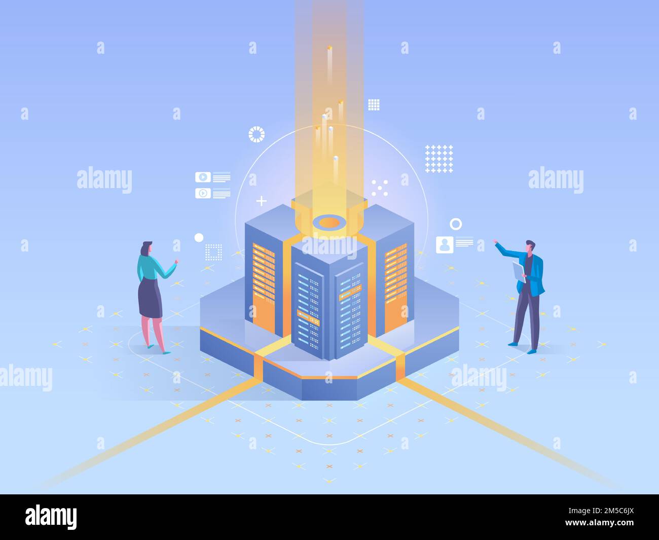 People interacting with charts and analyzing statistics. Data ...