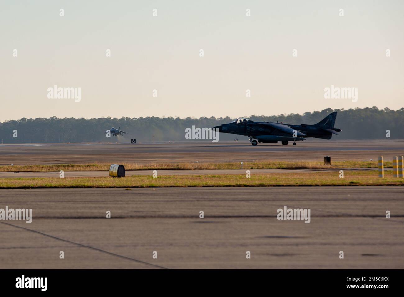 A U.S. Marine Corps AV-8B Harrier assigned to Marine Attack Squadron ...