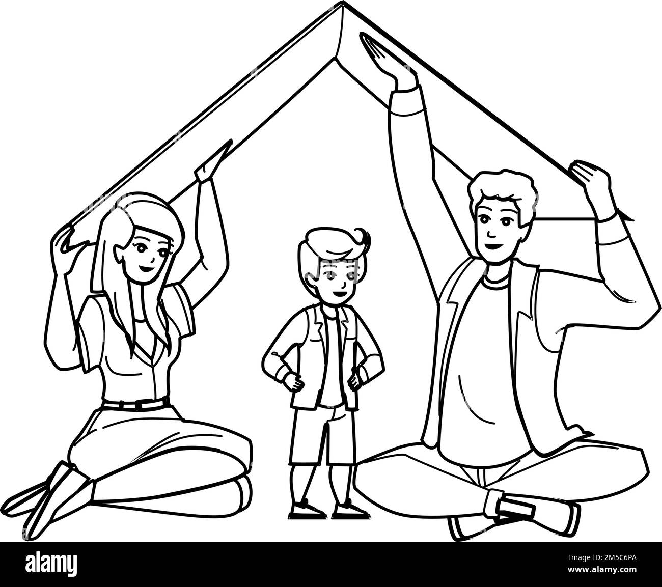 family protection vector Stock Vector Image & Art - Alamy