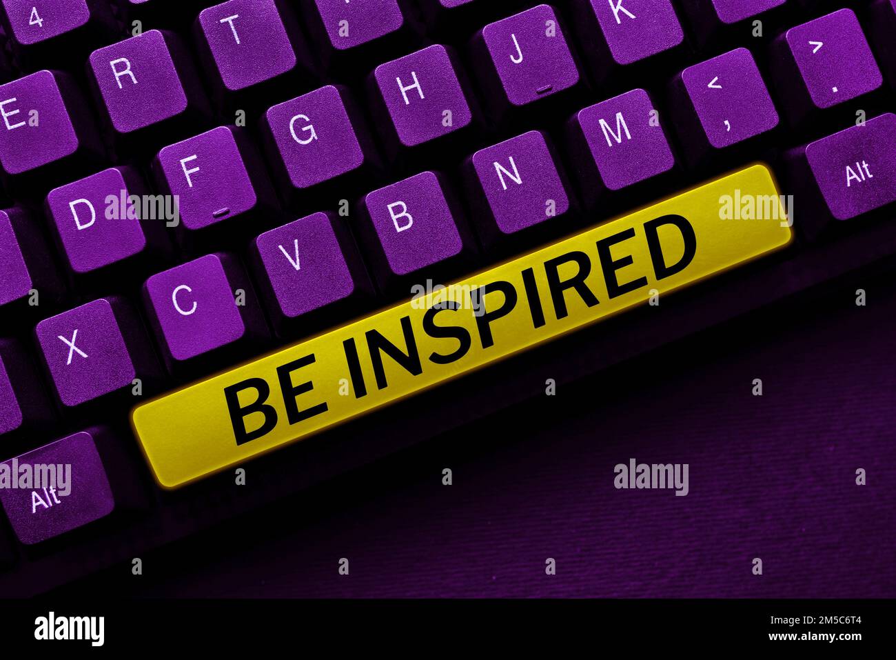 Conceptual caption Be Inspired. Concept meaning extraordinary quality ...