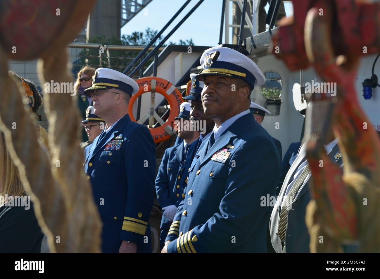 Capt. Will Watson, Coast Guard Sector New Orleans commander (right ...