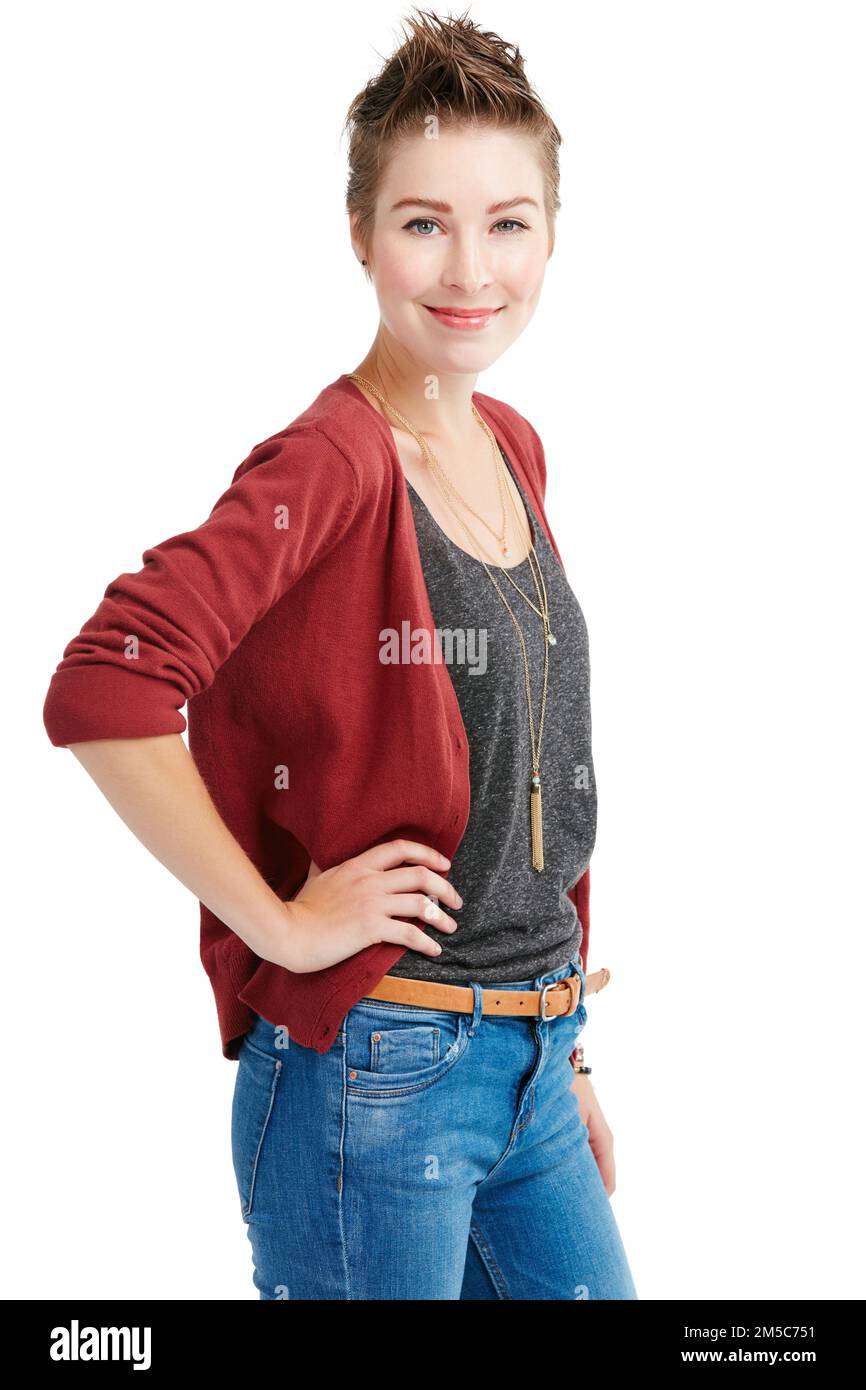 Self confidence matters the most. Studio portrait of a confident young ...