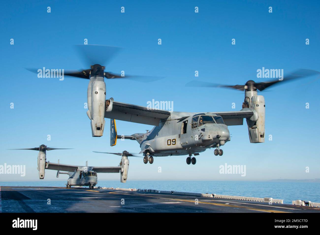 PACIFIC OCEAN (Feb. 28, 2022) An MV-22B Osprey attached to Marine ...