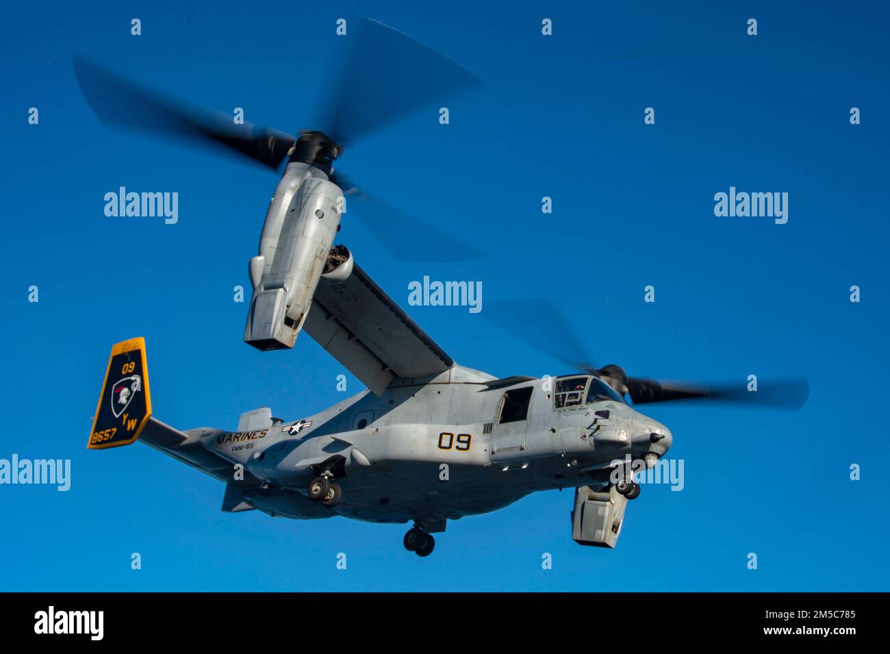 PACIFIC OCEAN (Feb. 28, 2022) An MV-22B Osprey attached to Marine ...