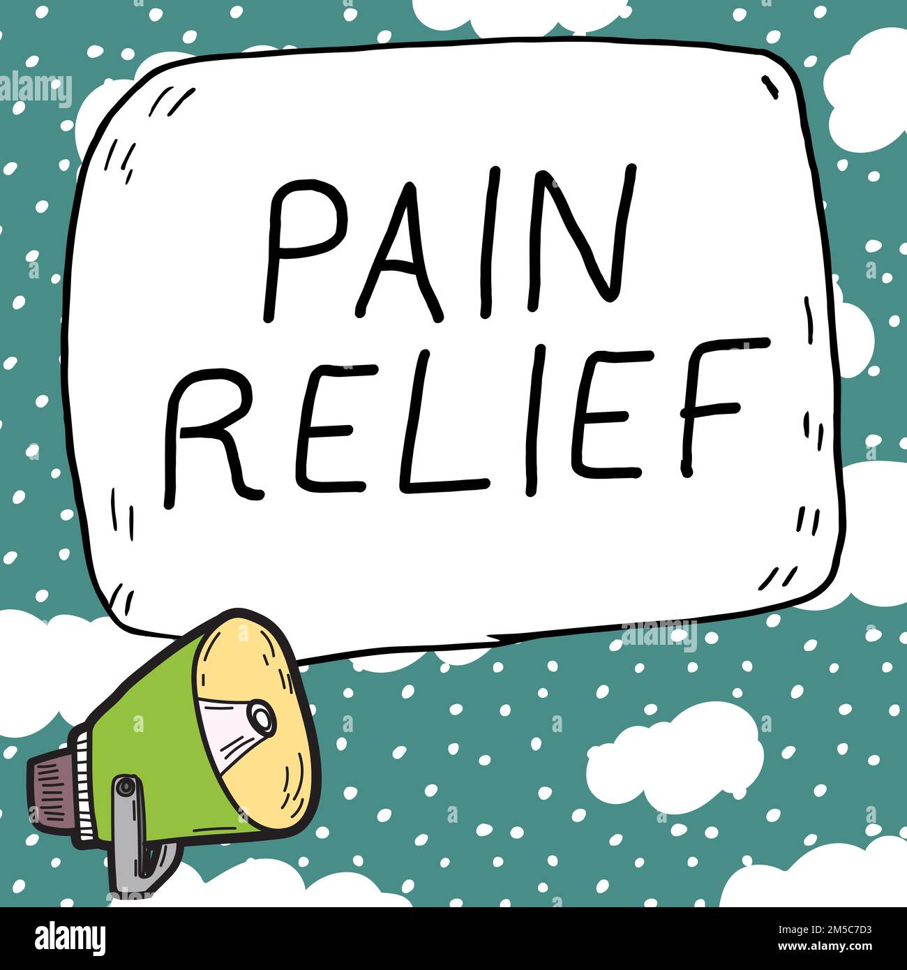 Sign displaying Pain Relief. Conceptual photo Drugs or other methods of ...