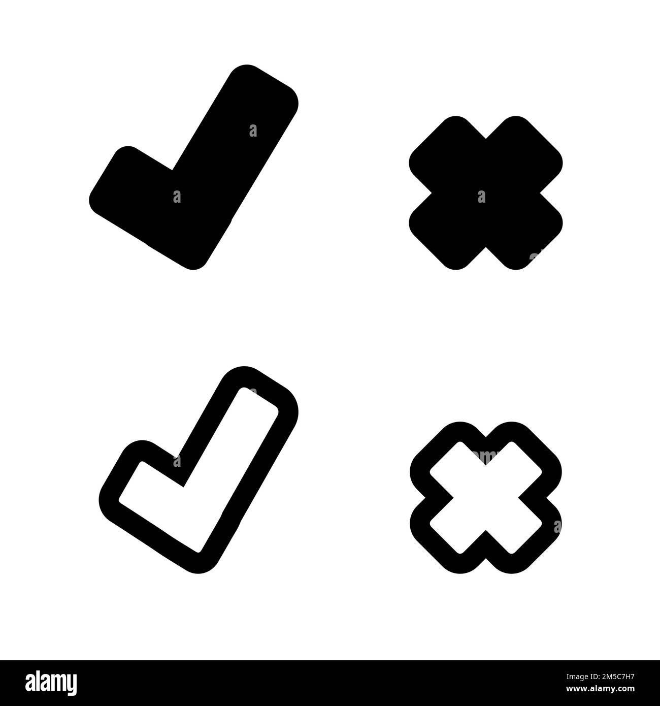 tick and cross icon on white background Stock Vector Image & Art - Alamy