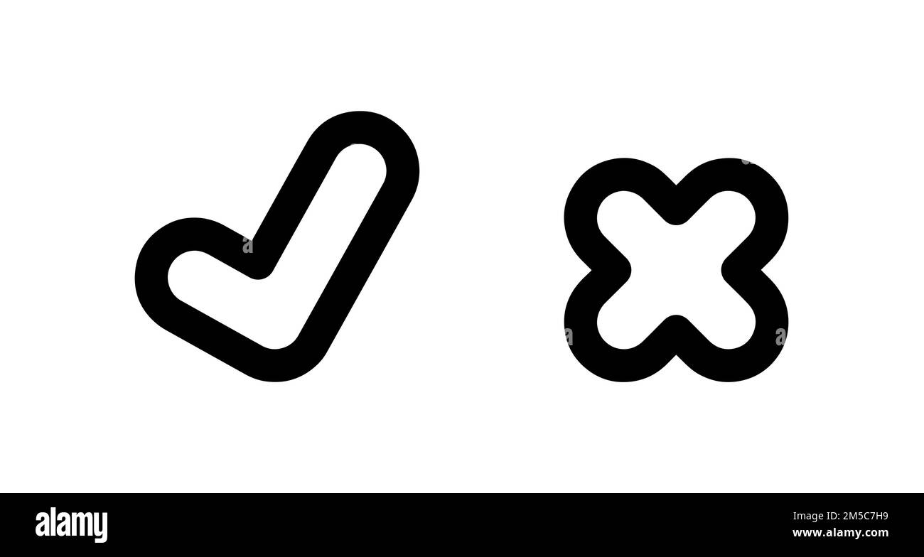 Red check mark white Black and White Stock Photos & Images - Alamy