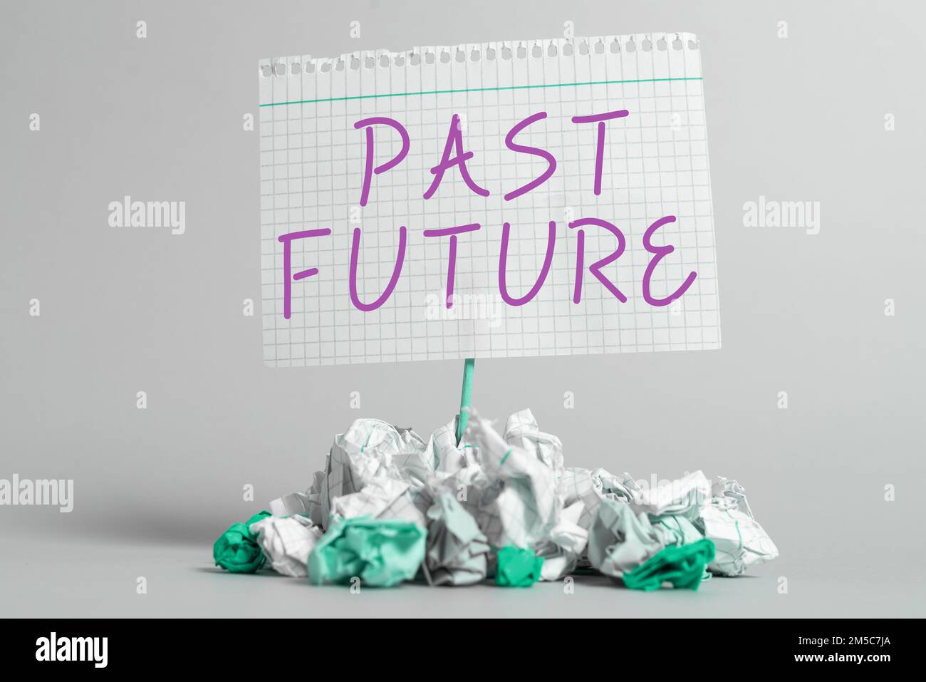 Text caption presenting Past Future. Concept meaning symbolize moving ...