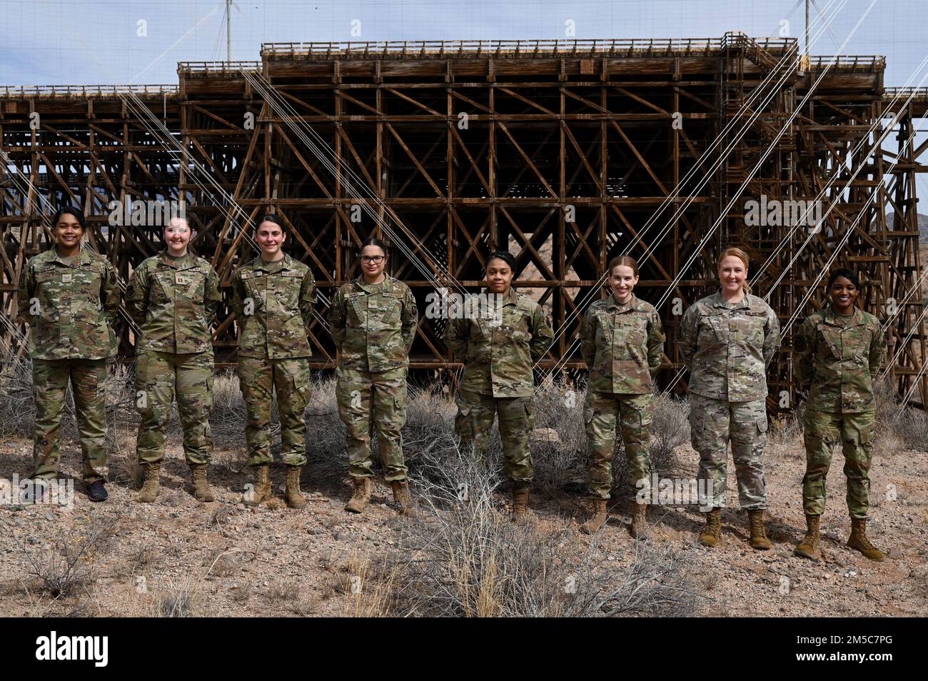 U.S. Air Force Airmen from the 377th Air Base Wing pose for a photo in ...