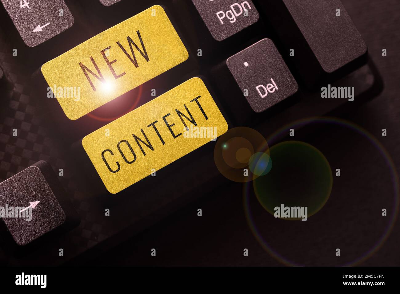 Conceptual display New Content. Business showcase fresh valuable and ...