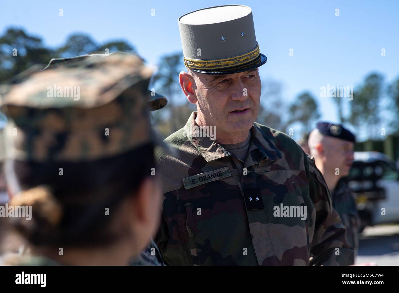 French Army Brig. Gen. Eric Ozanne, the commanding general (CG) of 6th ...