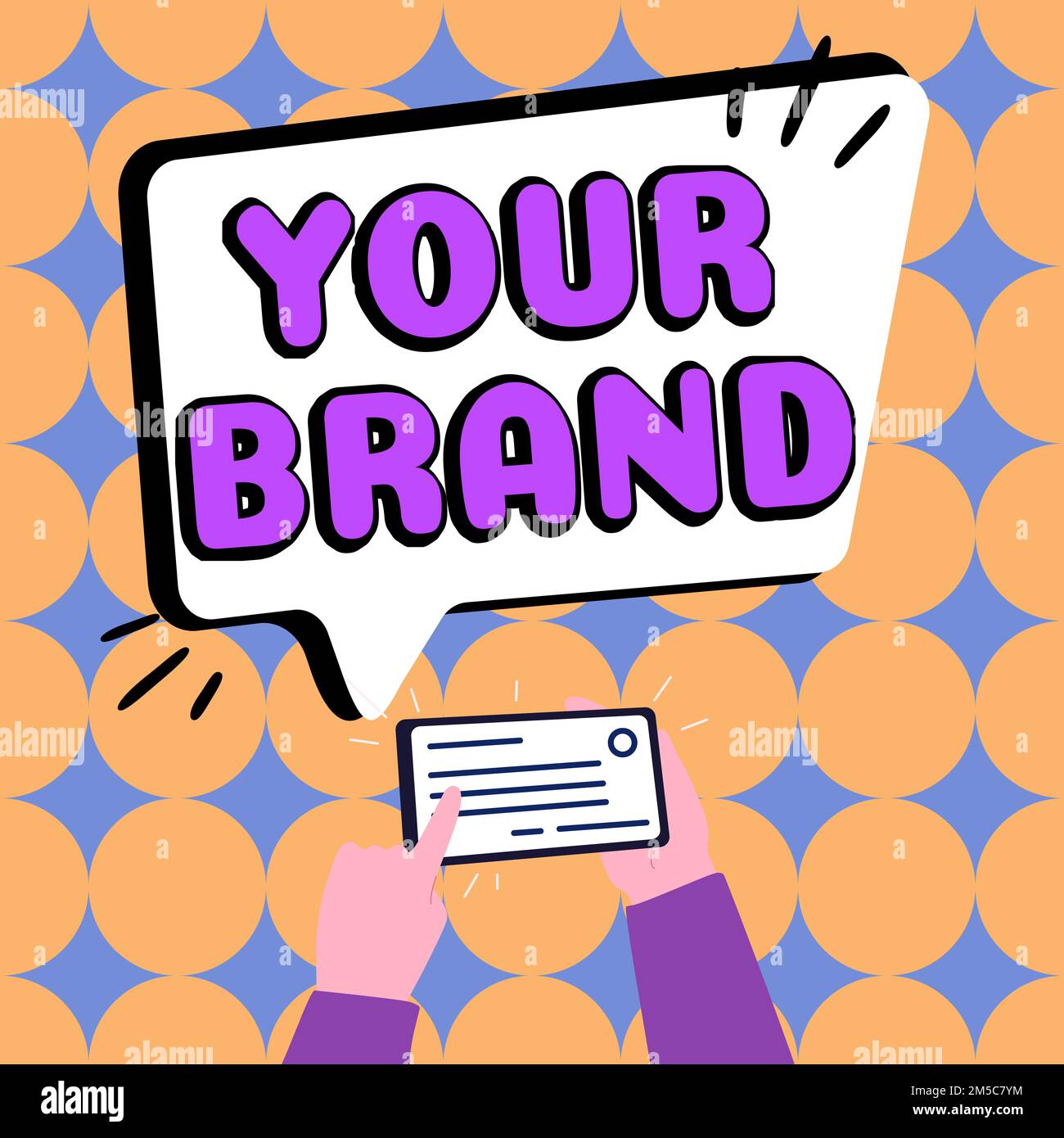 Conceptual display Your Brand. Business overview A name of any kind ...