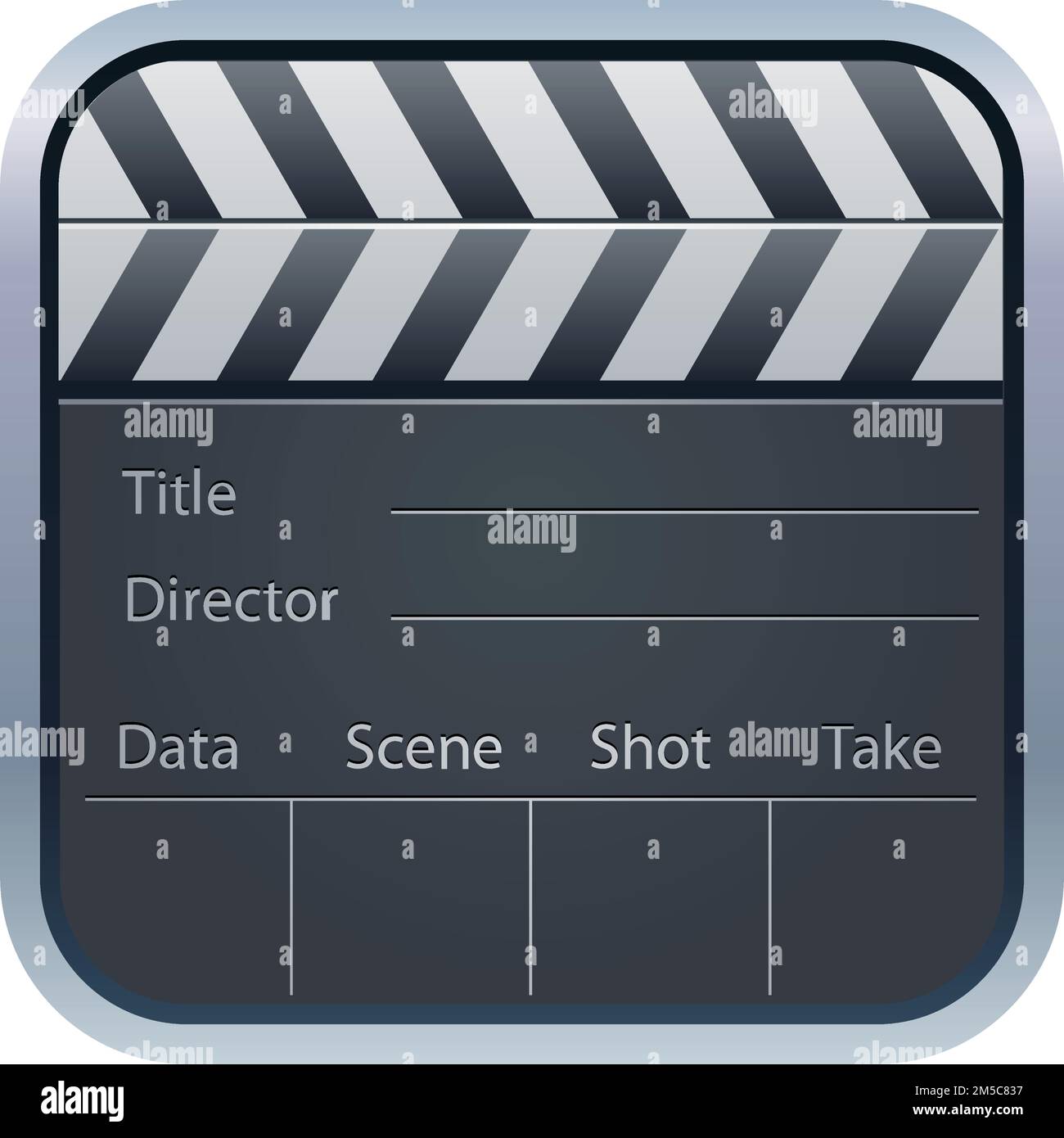 Vector illustration of clapper board icon Stock Vector Image & Art - Alamy