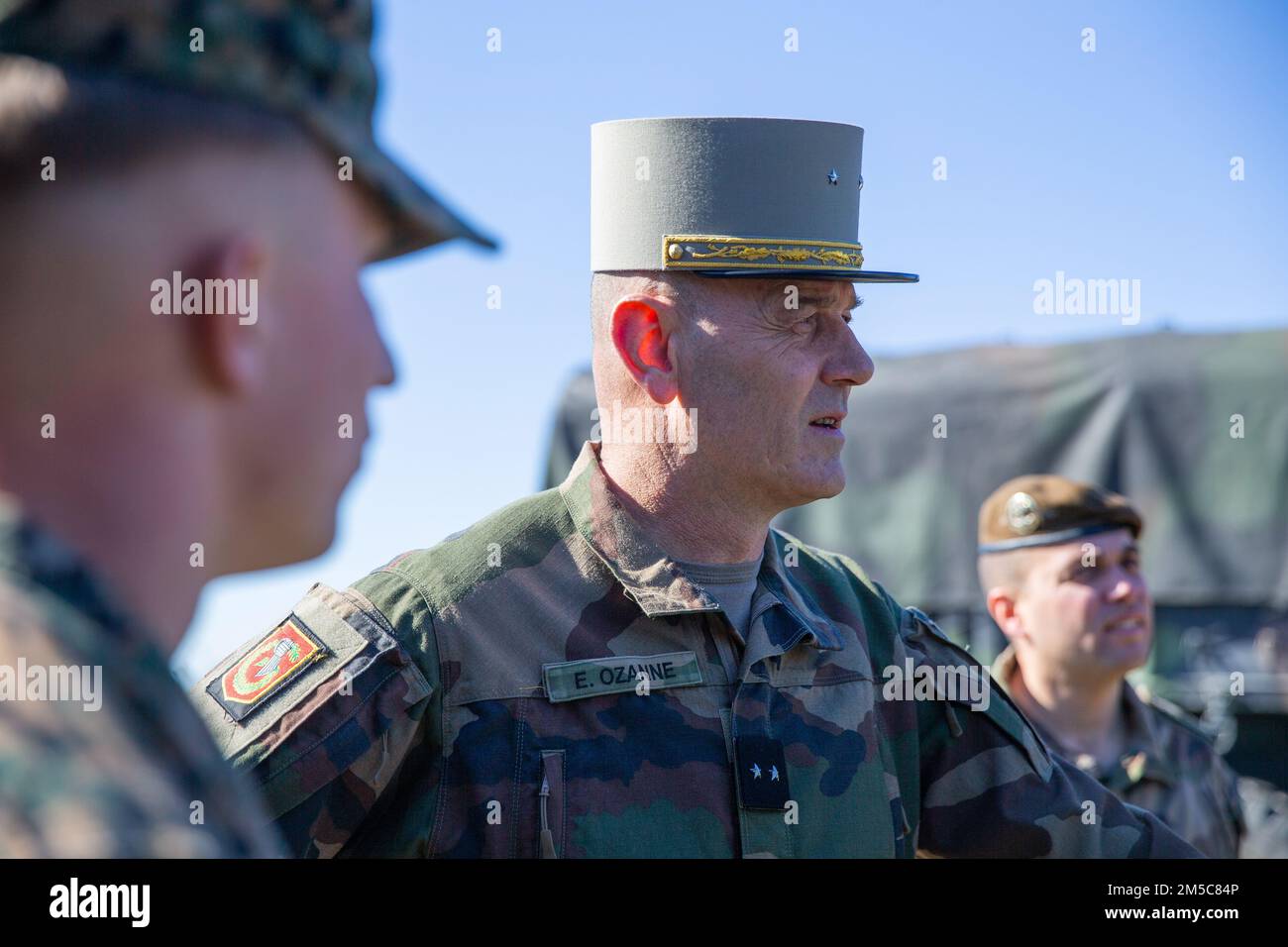 French Army Brig. Gen. Eric Ozanne, the commanding general (CG) of 6th ...