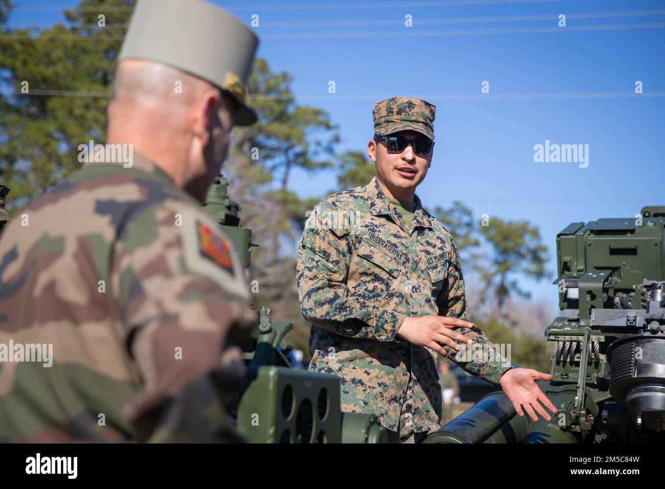 U.S. Marine Corps Cpl. Jose Guerraserpas, a field artillery cannoneer ...