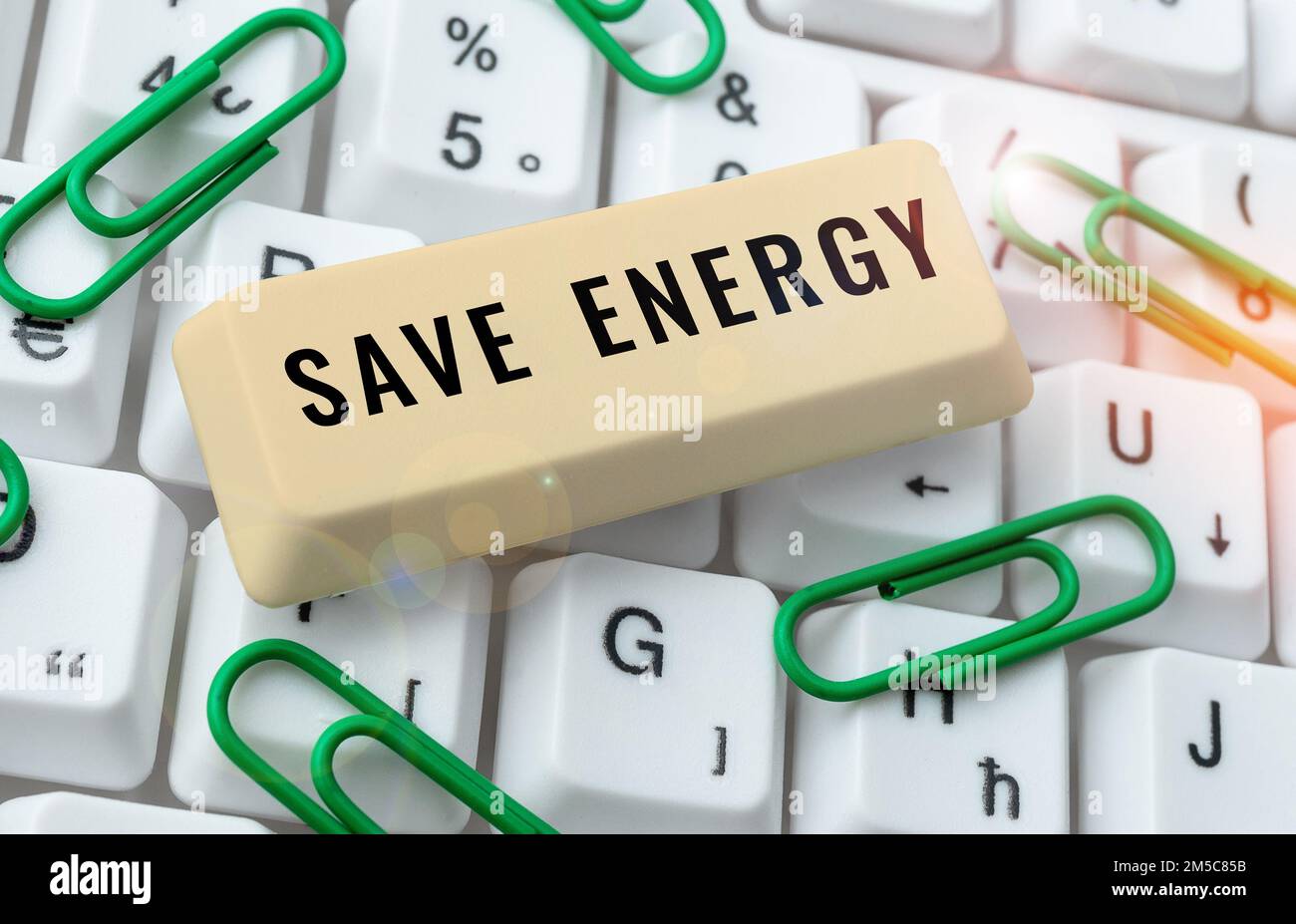 Text caption presenting Save Energy. Word for decreasing the amount of ...