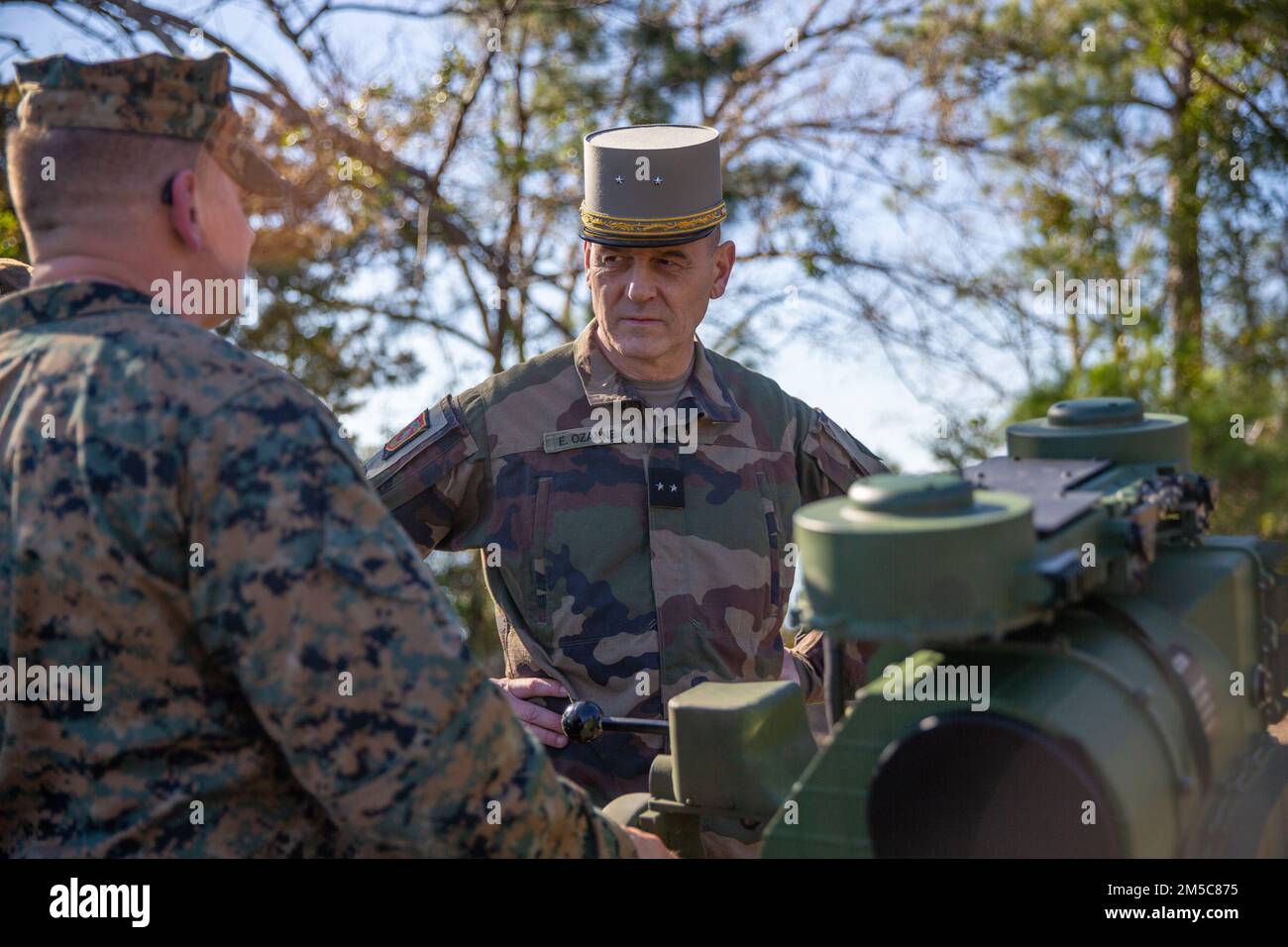 French Army Brig. Gen. Eric Ozanne, the commanding general (CG) of 6th ...