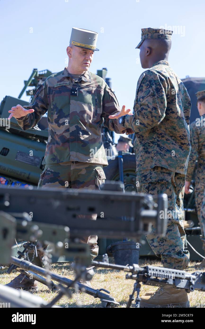 French Army Brig. Gen. Eric Ozanne, the commanding general (CG) of 6th ...