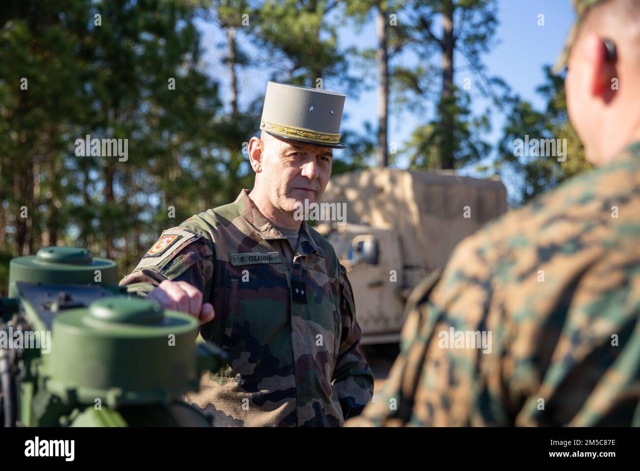 French Army Brig. Gen. Eric Ozanne, the commanding general (CG) of 6th ...