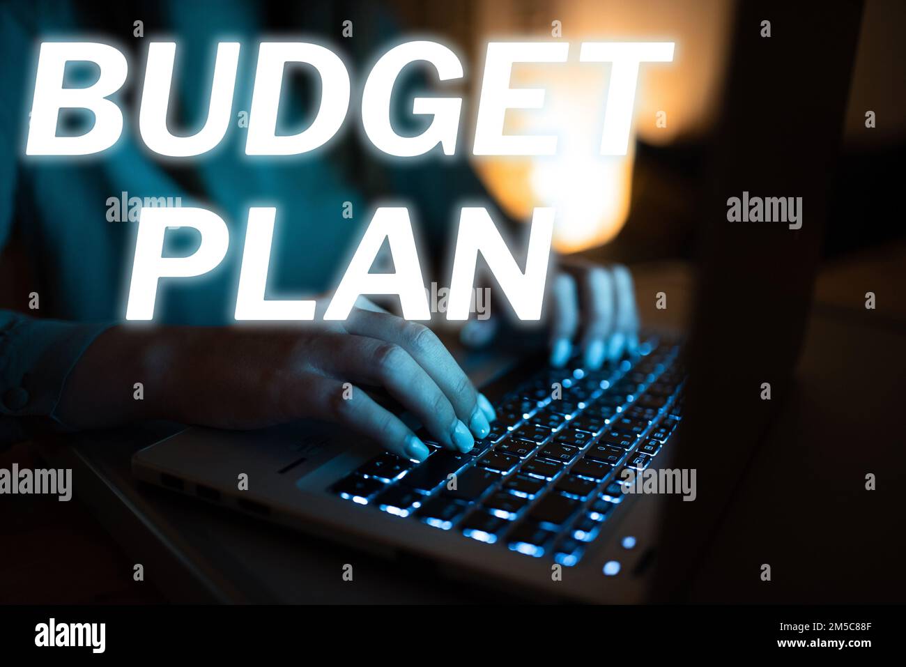 Handwriting text Budget Plan. Word Written on financial schedule for a ...