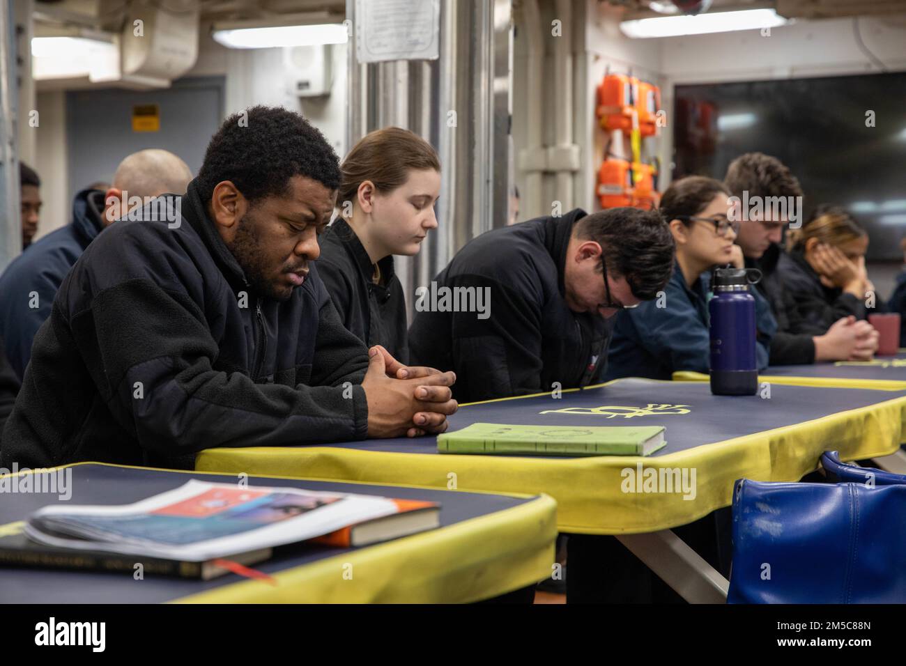ATLANTIC OCEAN (Feb. 28, 2022) – Sailors aboard the Arleigh Burke-class ...