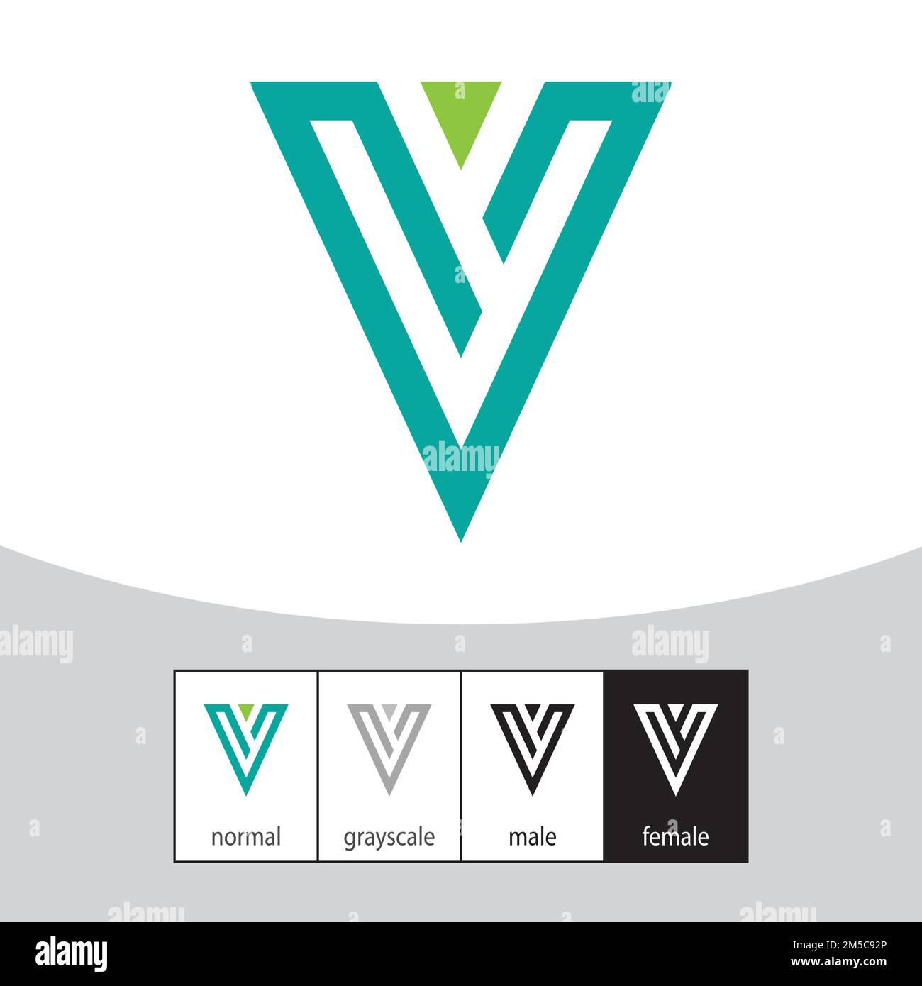 Green v logo hi-res stock photography and images - Alamy