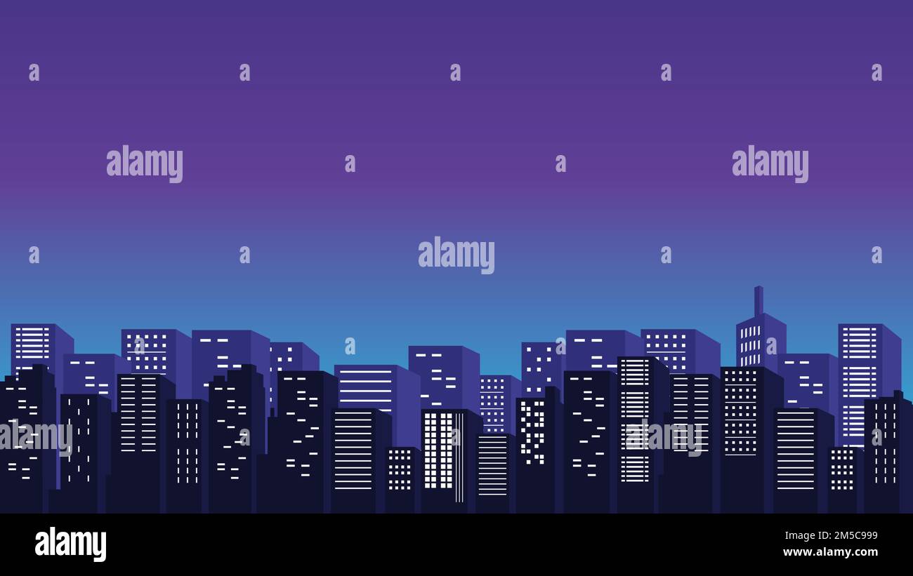 Downtown backdrop with beautiful tall buildings view. City vector ...