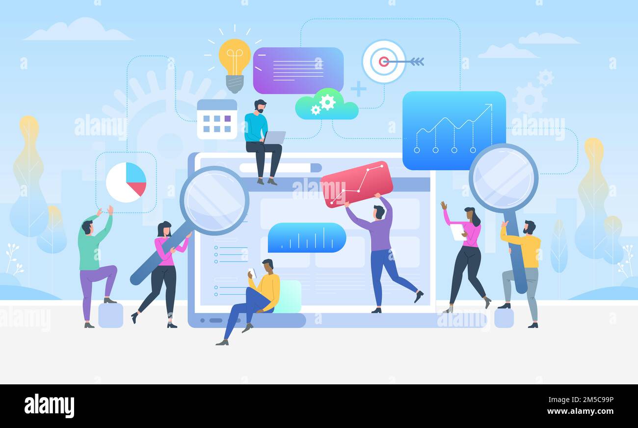 Data research concept. Digital analytics information tools. Big data ...