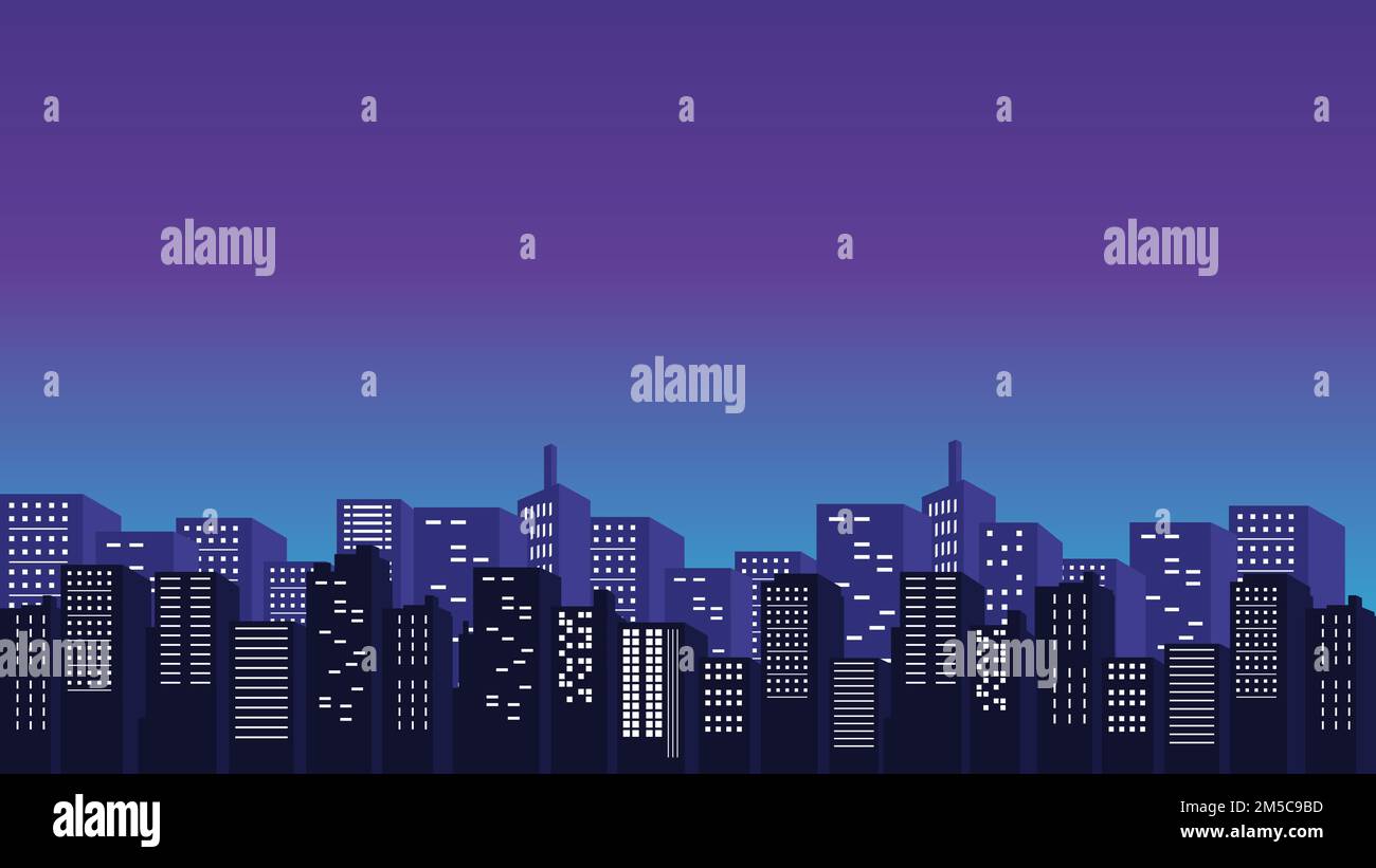 The beauty of the city silhouette with panoramas around tall buildings ...