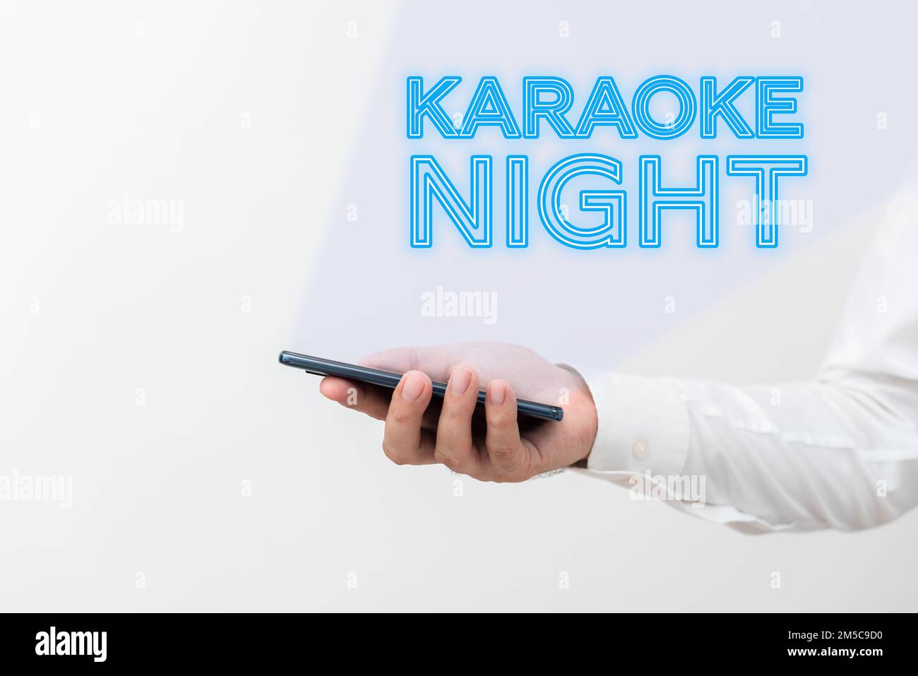 Handwriting text Karaoke Night. Word Written on Entertainment singing ...