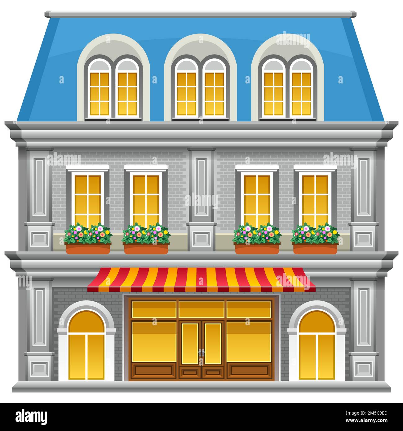 Brick mansion Stock Vector Images - Alamy