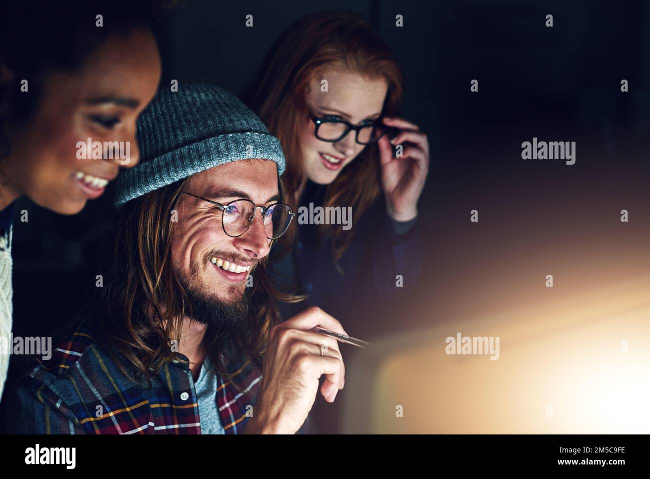 Looks like night shift is finally coming to an end. a business team ...