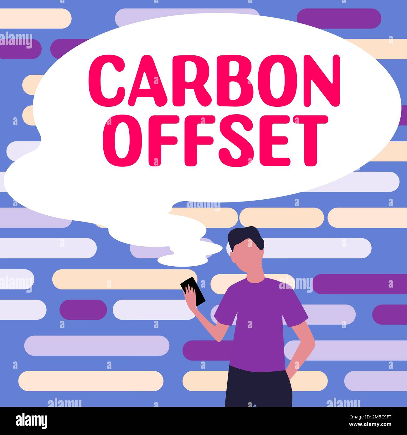 Conceptual display Carbon Offset. Business approach Reduction in ...