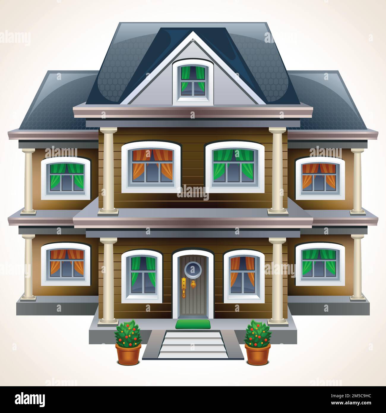 Prefabricated house modern Stock Vector Images - Alamy