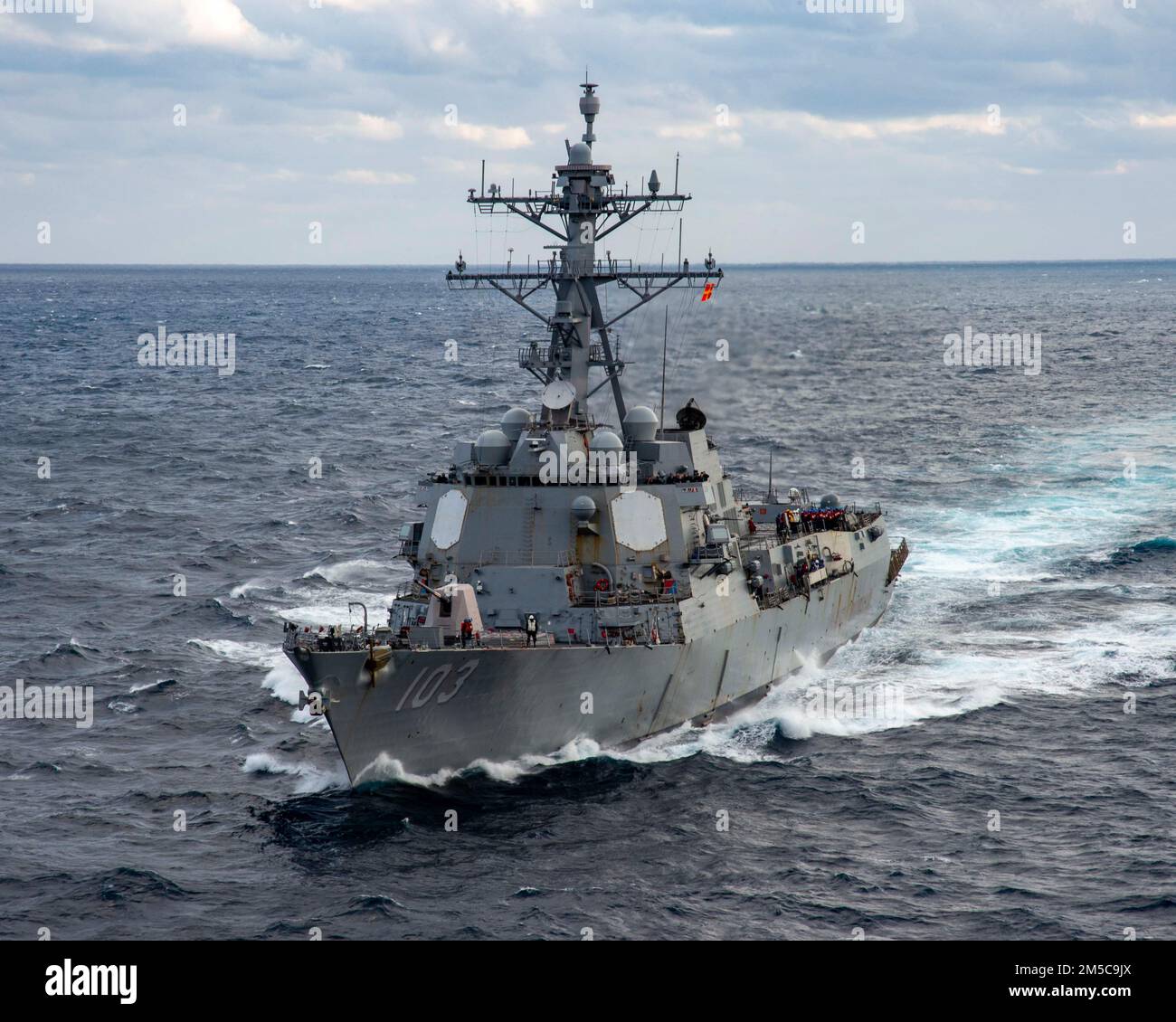 220228-N-WD859-1049 ATLANTIC OCEAN (Feb. 28, 2022) The Arleigh Burke ...