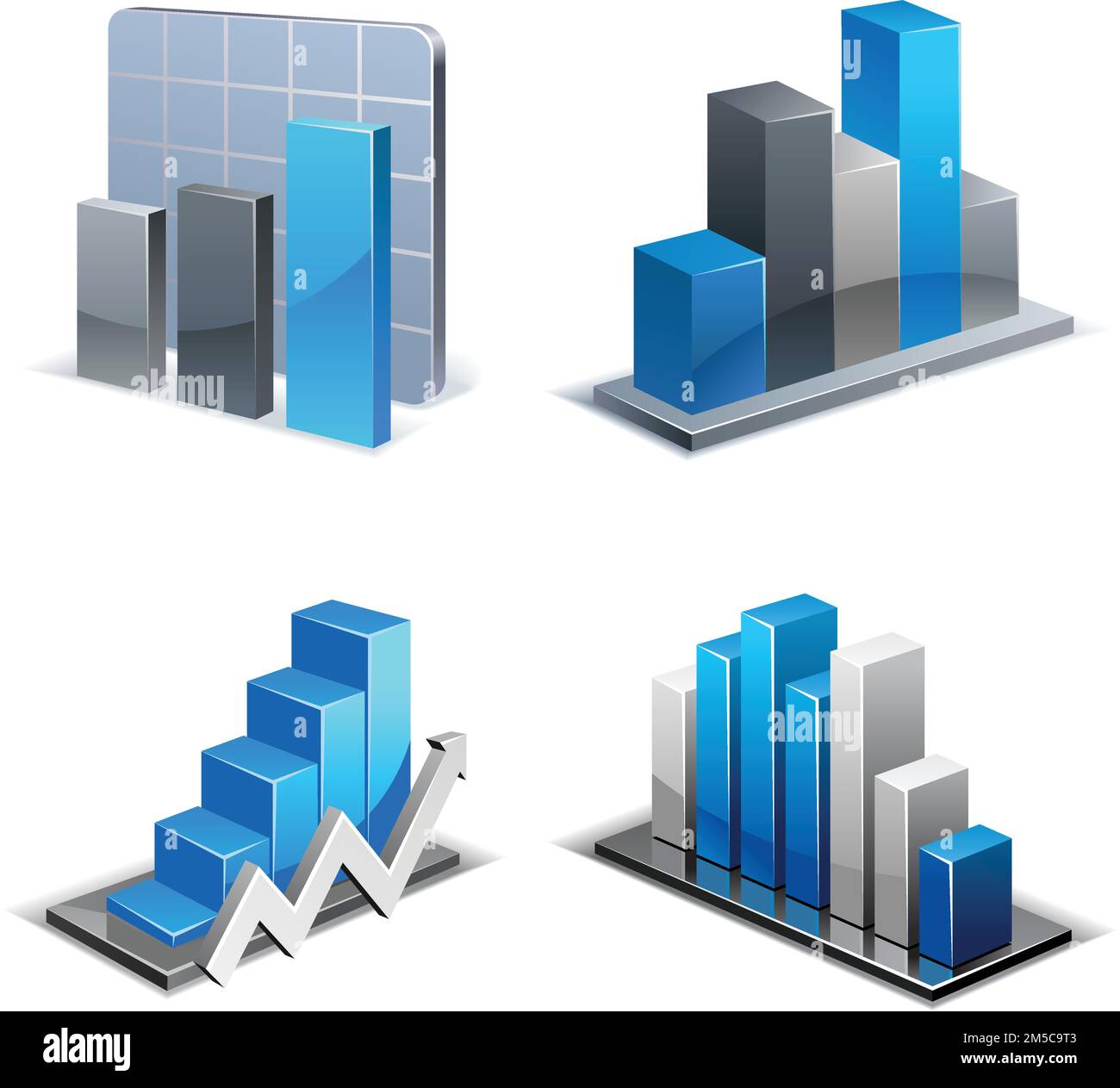 Charts and Graphs Collection. Business statistics Stock Vector Image ...