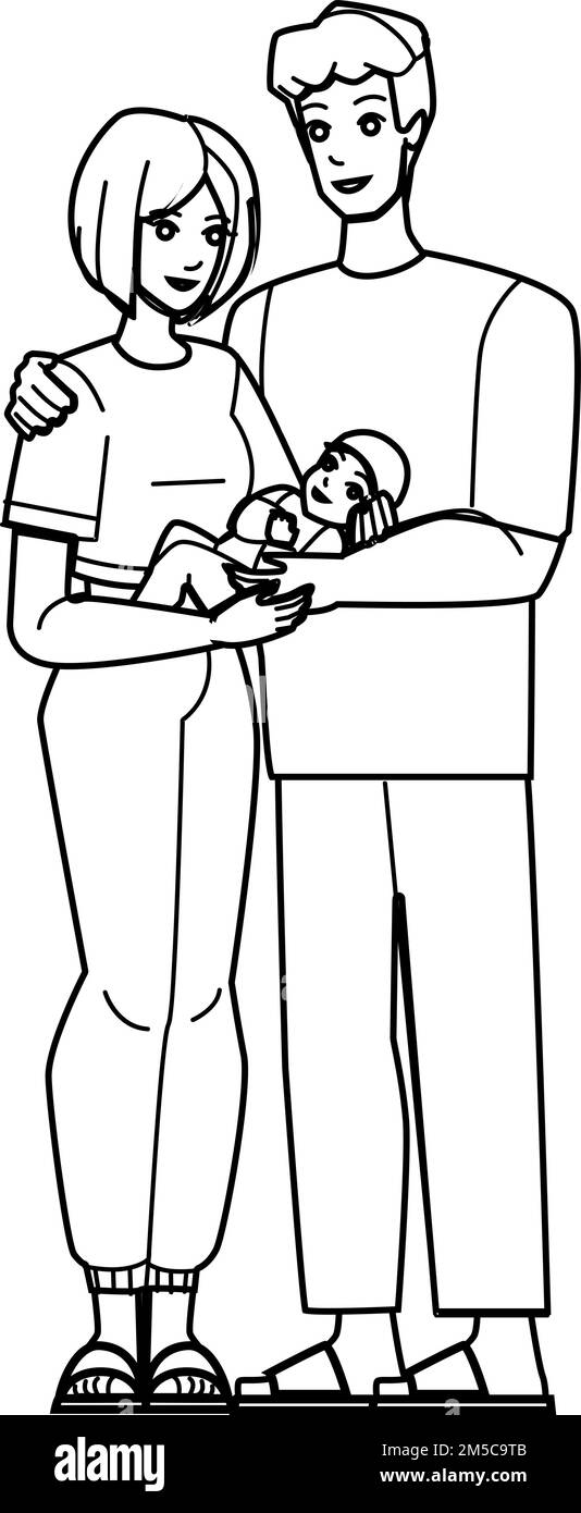 family with baby vector Stock Vector Image & Art - Alamy